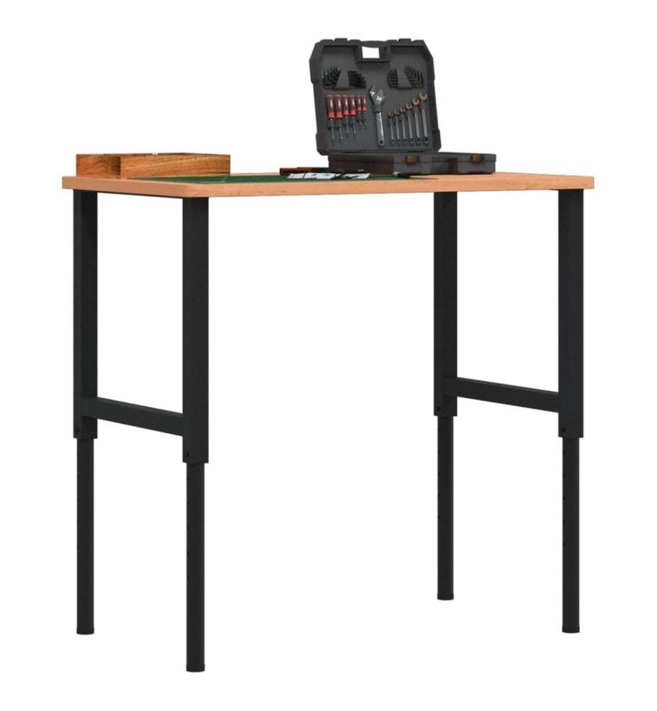 Werkbank 100x60x(71,5-98) cm Massivholz Buche Re… | DeinDeal