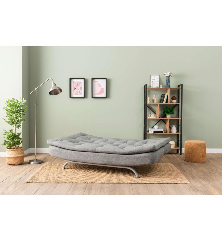 Hanah Home Rivo 3-Sitzer Schlafsofa - Hellgrau | DeinDeal