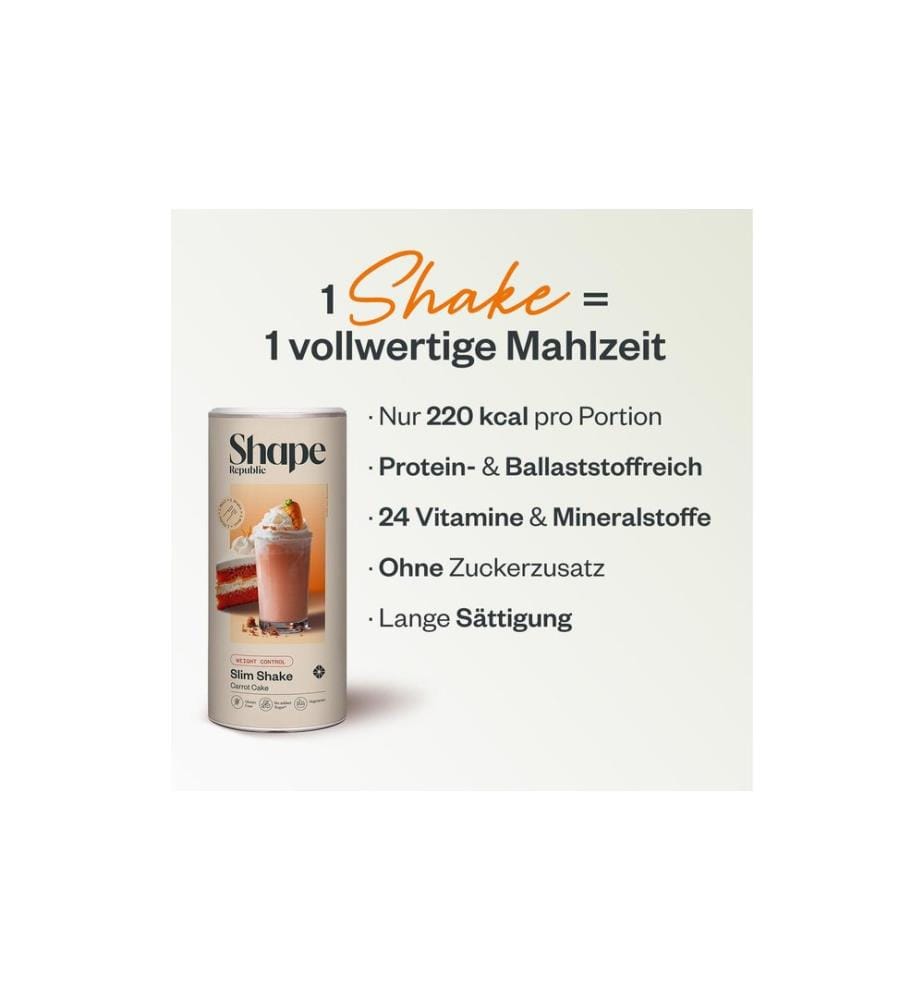 Shape Republic - Slim Shake Carrot Cake 420 g | DeinDeal