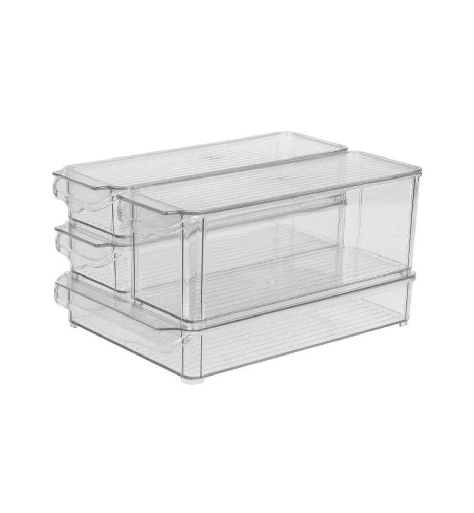 FTM - Kühlschrankorganizer 4-teilig, Transparent | DeinDeal