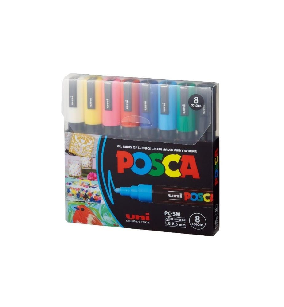 UNI - Permanent-Marker POSCA 1.8 - 2.5 mm, 8 Stü… | DeinDeal