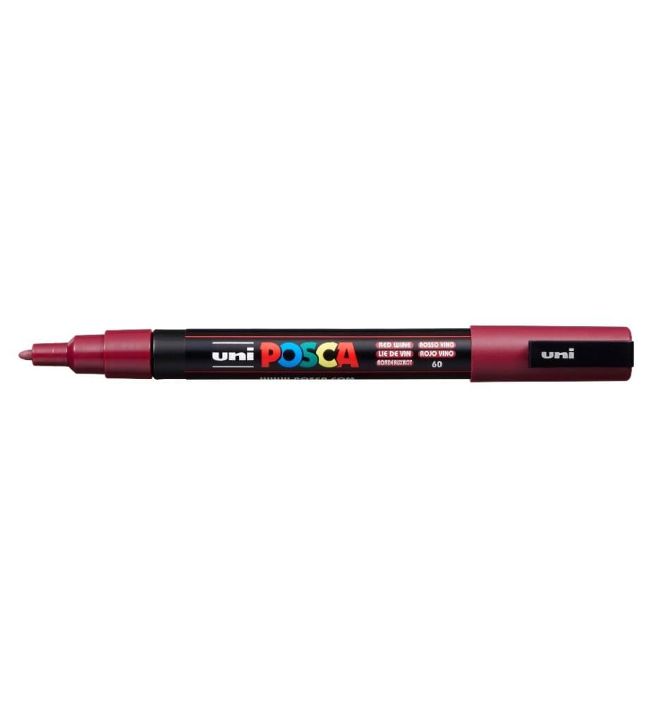 UNI - Permanent-Marker POSCA 0.9-1.3 mm, Bordeaux | DeinDeal