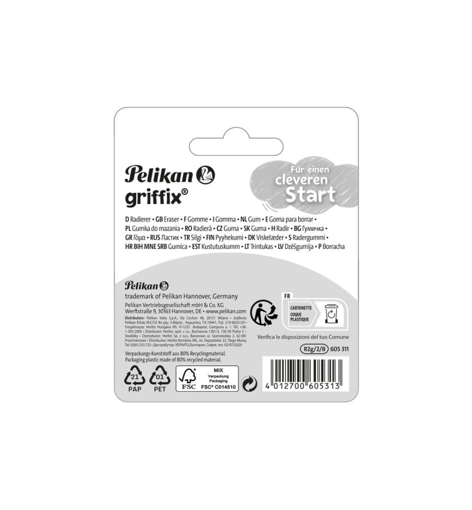 PELIKAN - Radiergummi Griffix 2 Stück, farbig, B… | DeinDeal